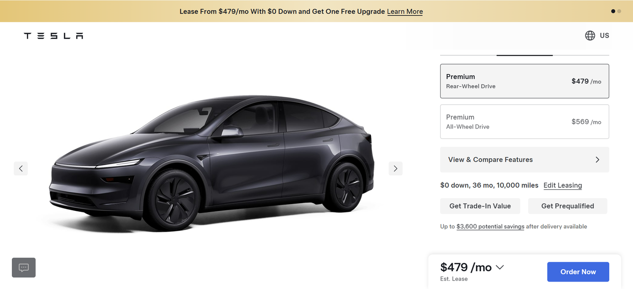 Tesla launches zero-down-payment lease deal for Model Y in the US ...