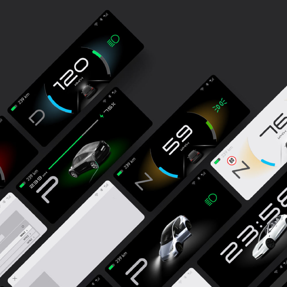 Gear Shift Stalk Screen CarPlay/Hicar Dashboard for Tesla Model 3/Y ...