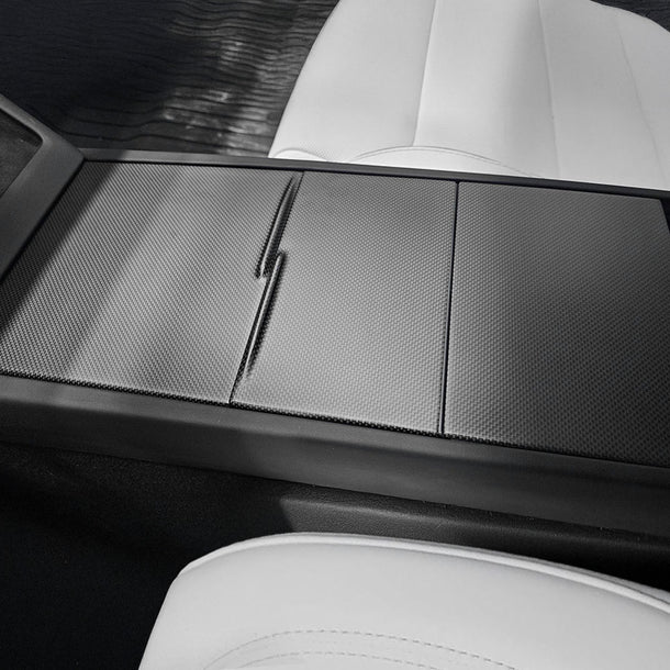 Carbon Fiber Center Console Cover for 2024+ Model 3 & 2025+ Model Y ...