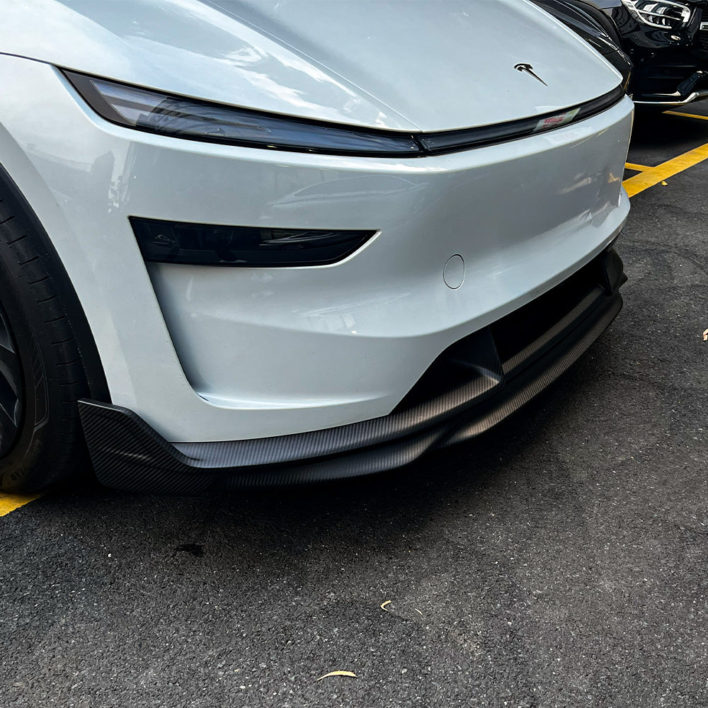 2026+ Tesla Model Y Juniper Carbon Fiber Ascend Front Lip Splitter ...