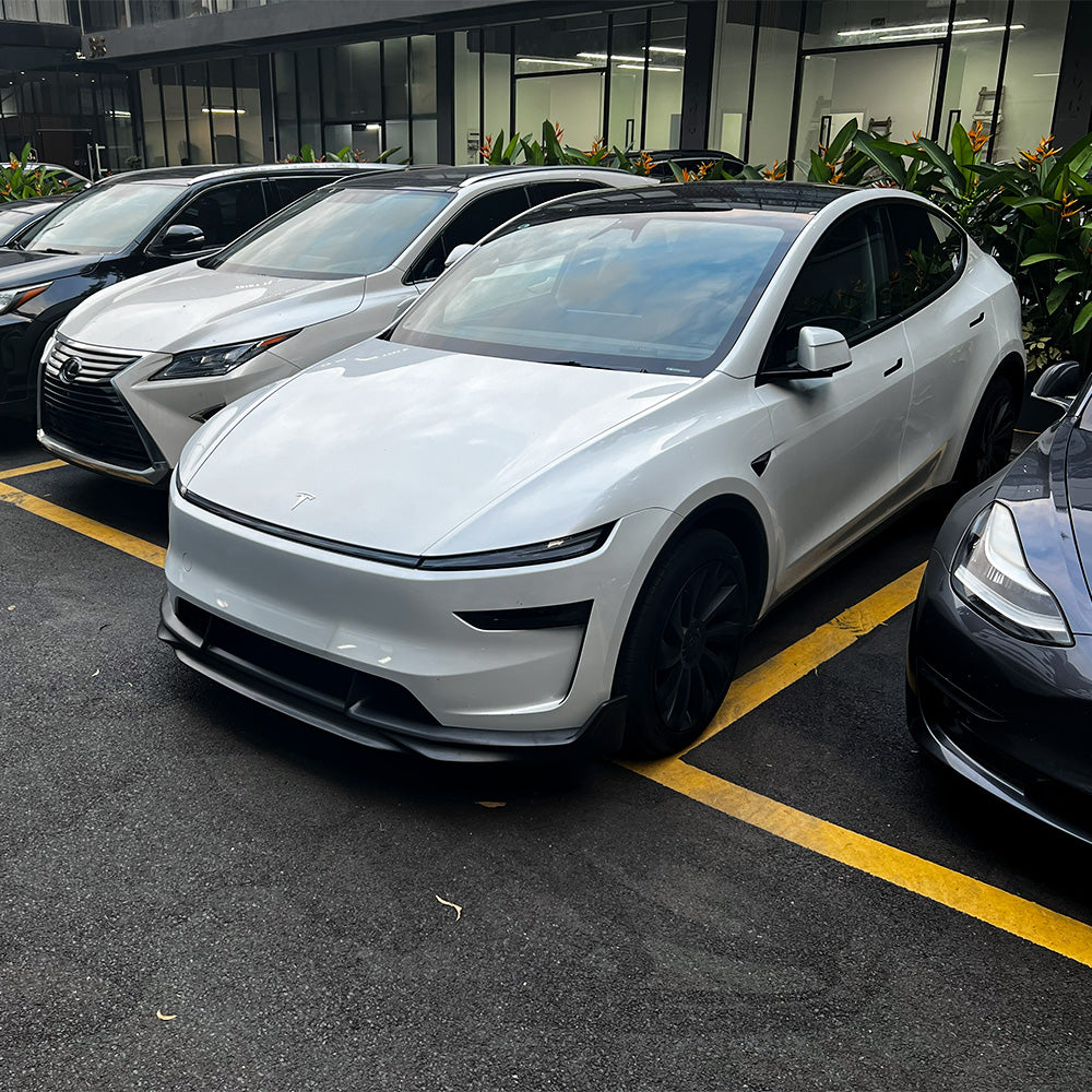 2026+ Tesla Model Y Juniper Carbon Fiber Ascend Front Lip Splitter ...