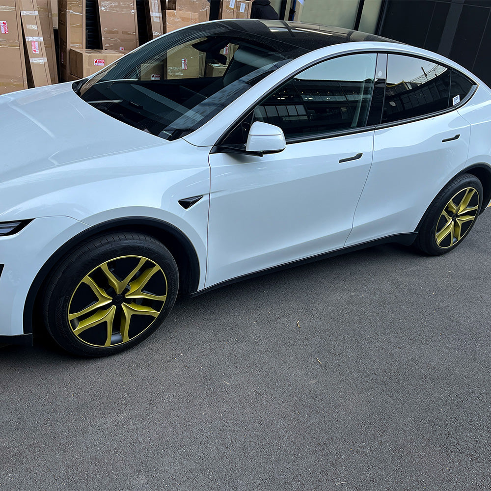2026+ Tesla Model Y Juniper Black/Gold Wheel Cover – Performance Style ...