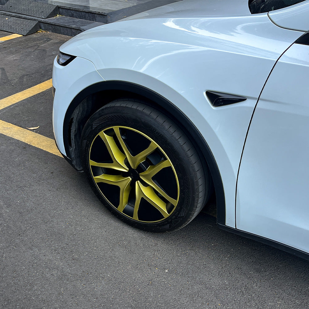 2026+ Tesla Model Y Juniper Black/Gold Wheel Cover – Performance Style ...