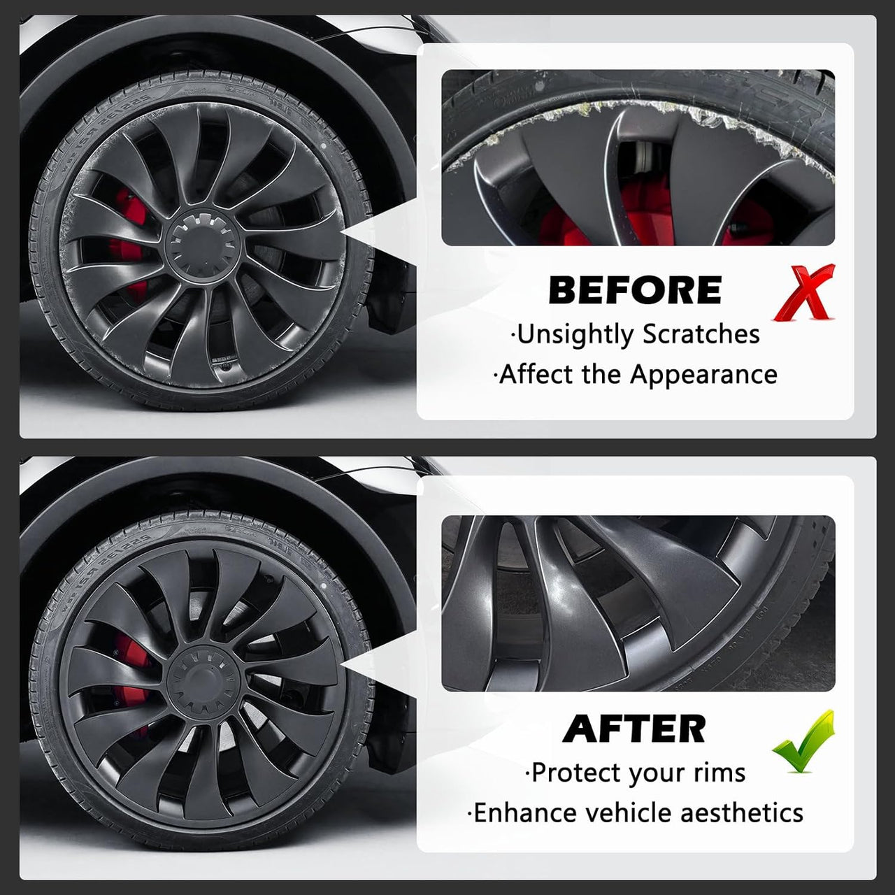 Tesla Model Y Wheel Rim Protector 21 Inch Uberturbine Wheel Protection ...