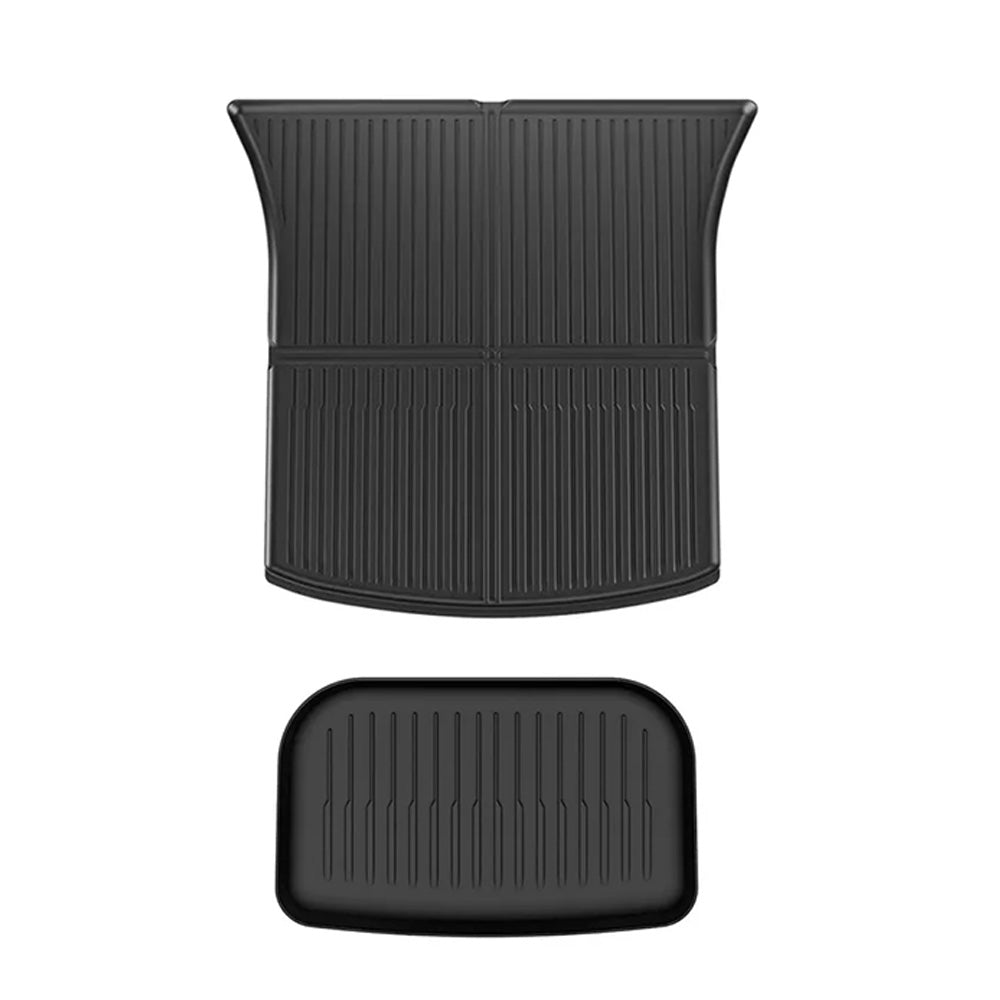 All-Weather TPE Rear Trunk Mats for 2025+ Tesla Model Y Juniper Standa ...