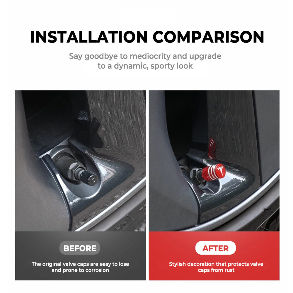 Aluminum Valve Stem Caps for Tesla Model 3/Y/S/X – Yeslak Tesla Accessories