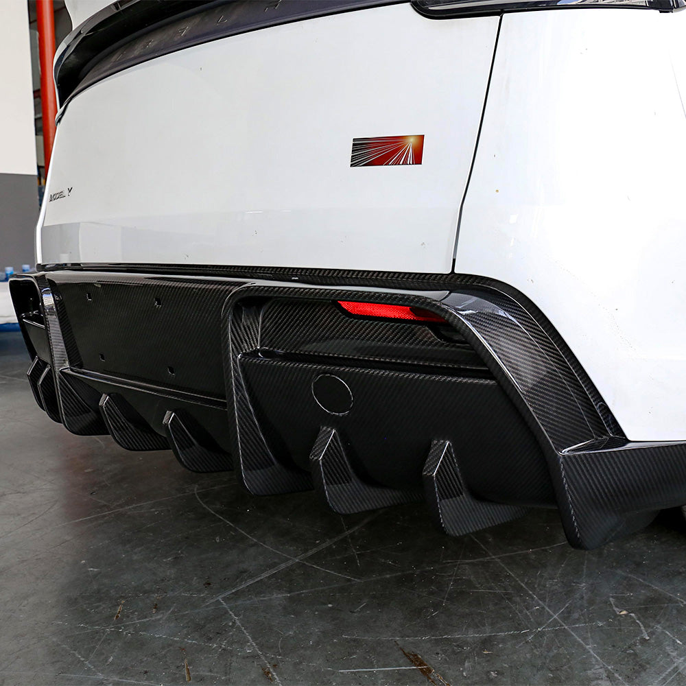 Ascend Carbon Fiber Rear Diffuser for Tesla Model Y Juniper 2025.03+ P ...