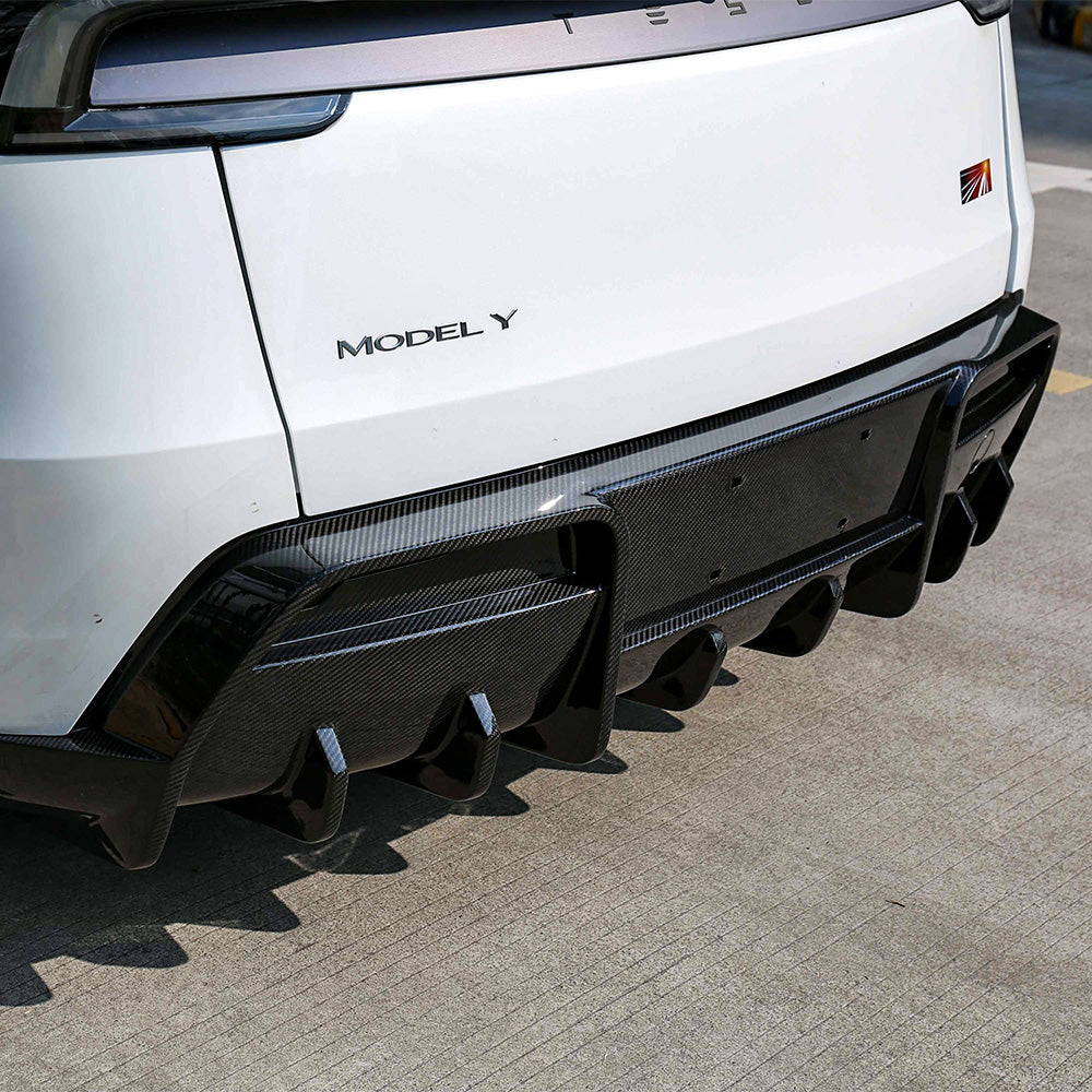 Ascend Carbon Fiber Rear Diffuser for Tesla Model Y Juniper 2025.03+ P ...