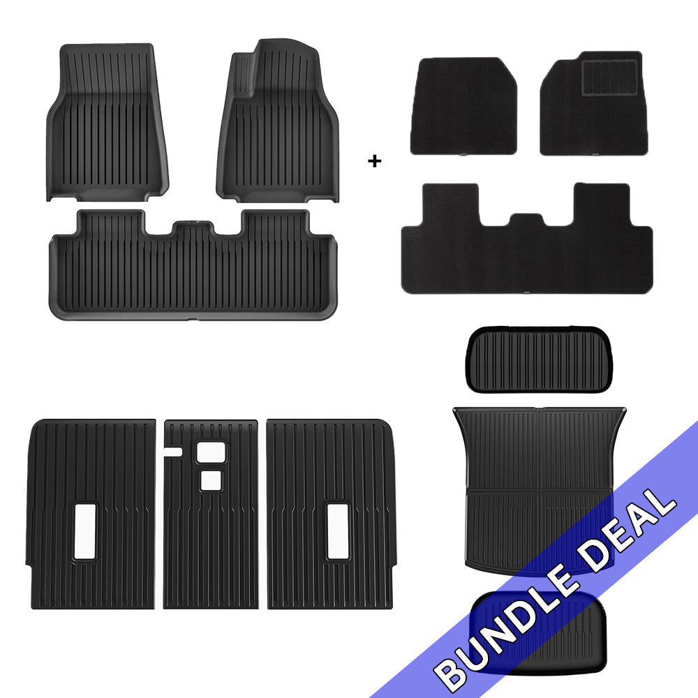 Tesla Model Y Juniper Floor Mats Set (2025+ RHD) – 12PCS All-Weather ...