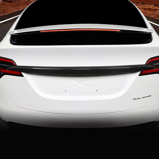 Carbon Fiber Tailgate Trim Cover for 2021–2025+ Tesla Model X – Yeslak