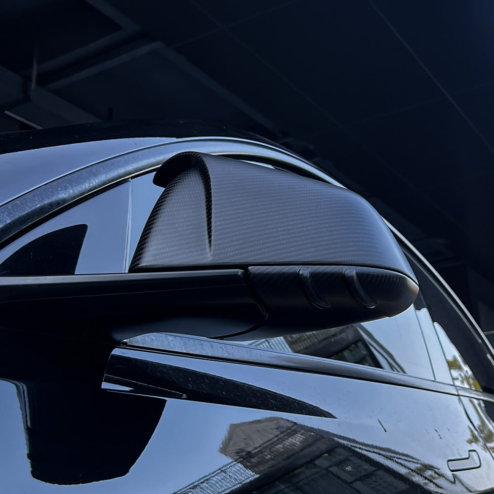 GT-Style Carbon Fiber Mirror Caps for Tesla Model Y | Upper & Lower ...
