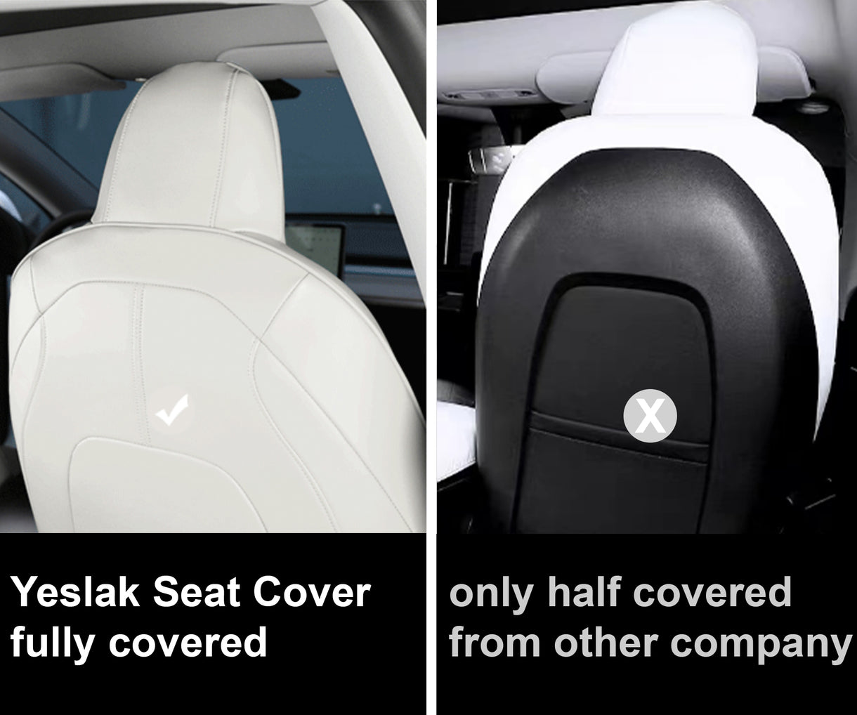Yeslak Tesla Seat Covers | Model 3 (17-22) & Y (20-22) | EU Only