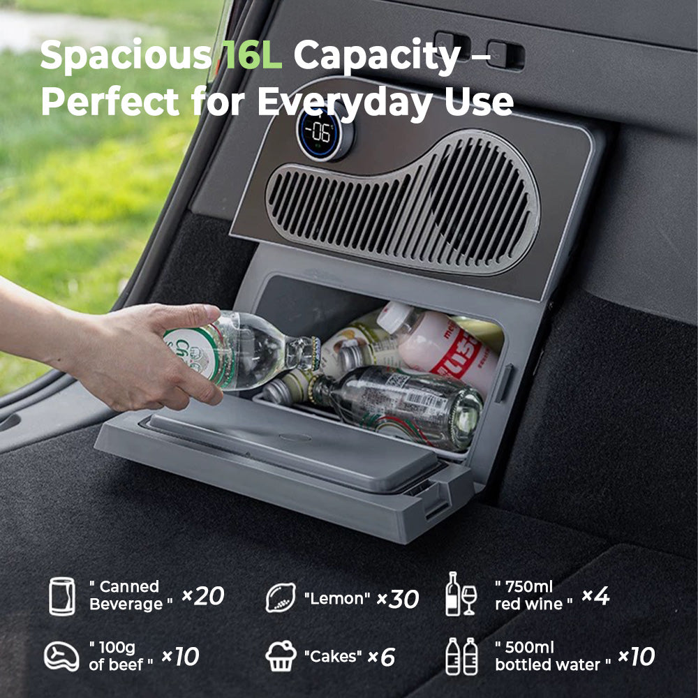 Tesla Model Y Refrigerator – App-Controlled 16L Cooler (Fits 2020–2025 ...