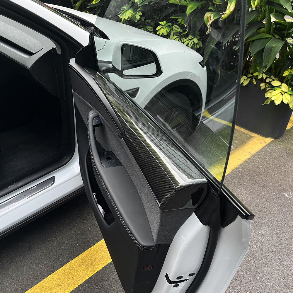 Premium Carbon Fiber Door Panel Covers for 2026+ Tesla Model Y Juniper ...