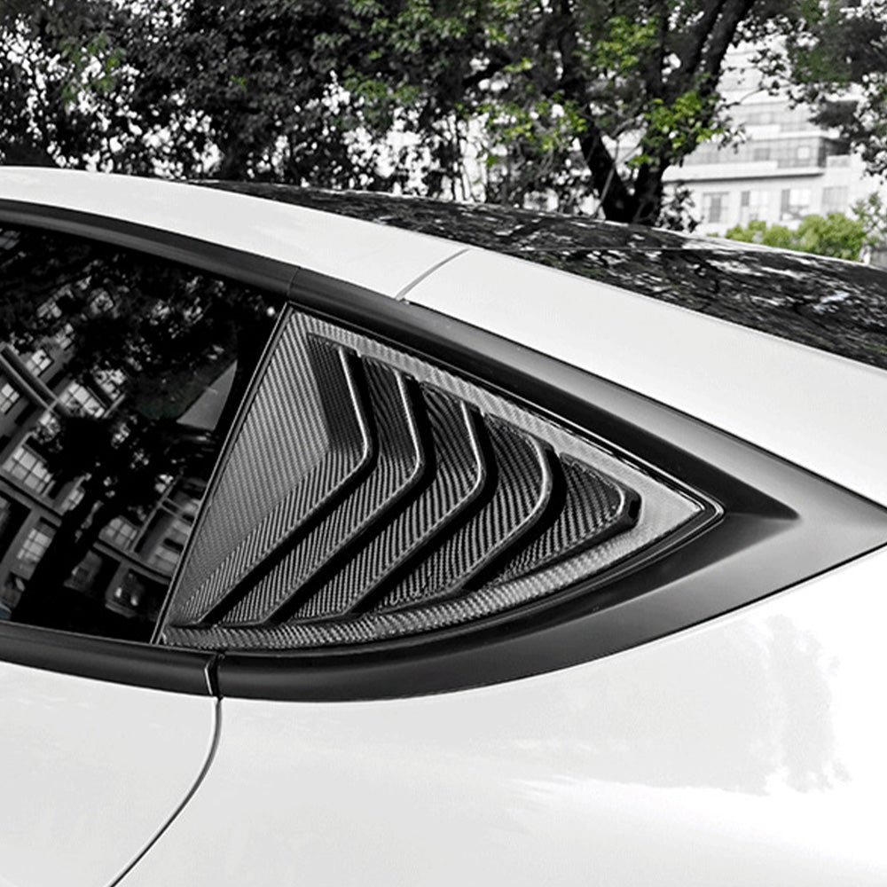 Real Carbon Real Fiber Side Window Vent Louvers (Gen. 2)for Tesla Model ...