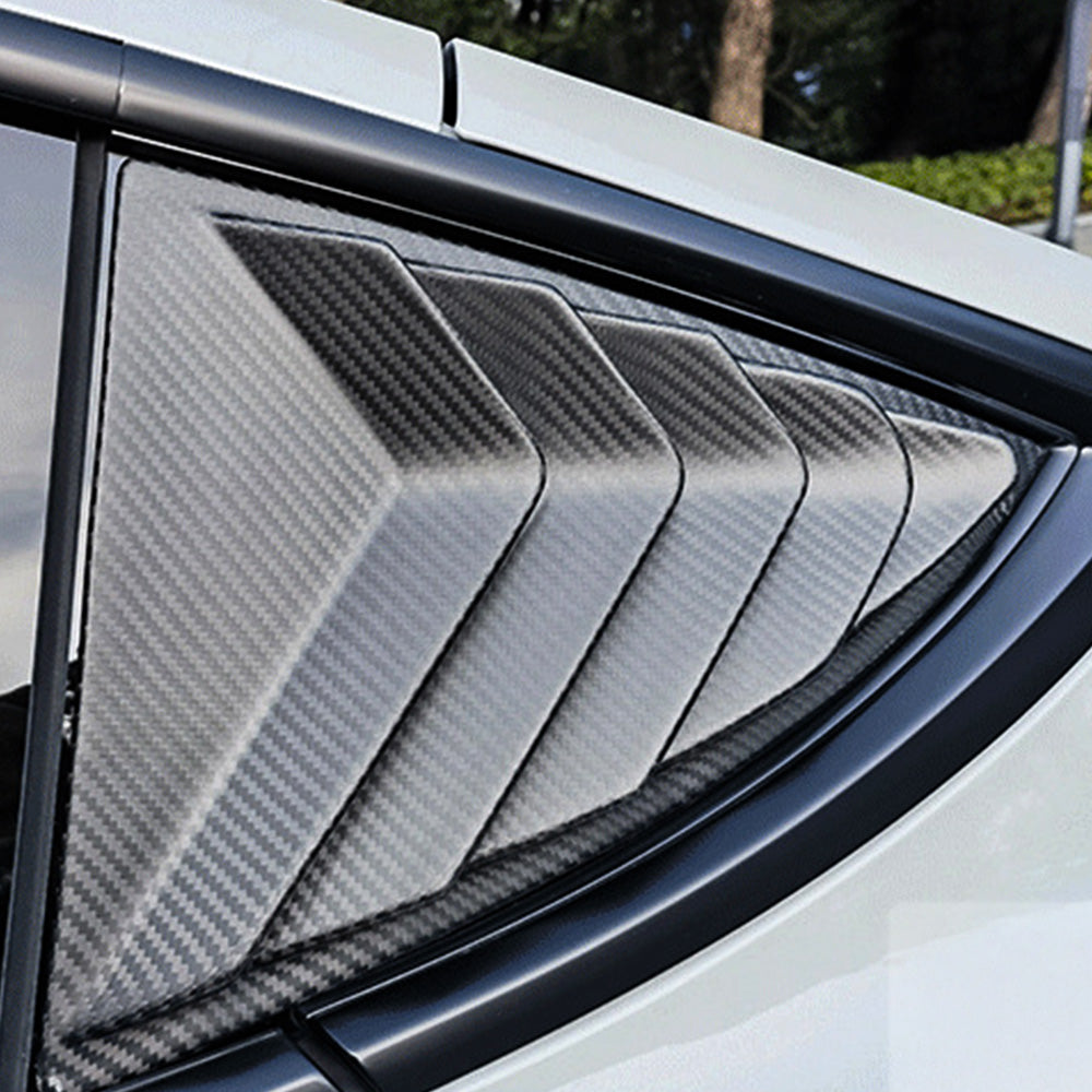 Real Carbon Real Fiber Side Window Vent Louvers (Gen. 2)for Tesla Model ...
