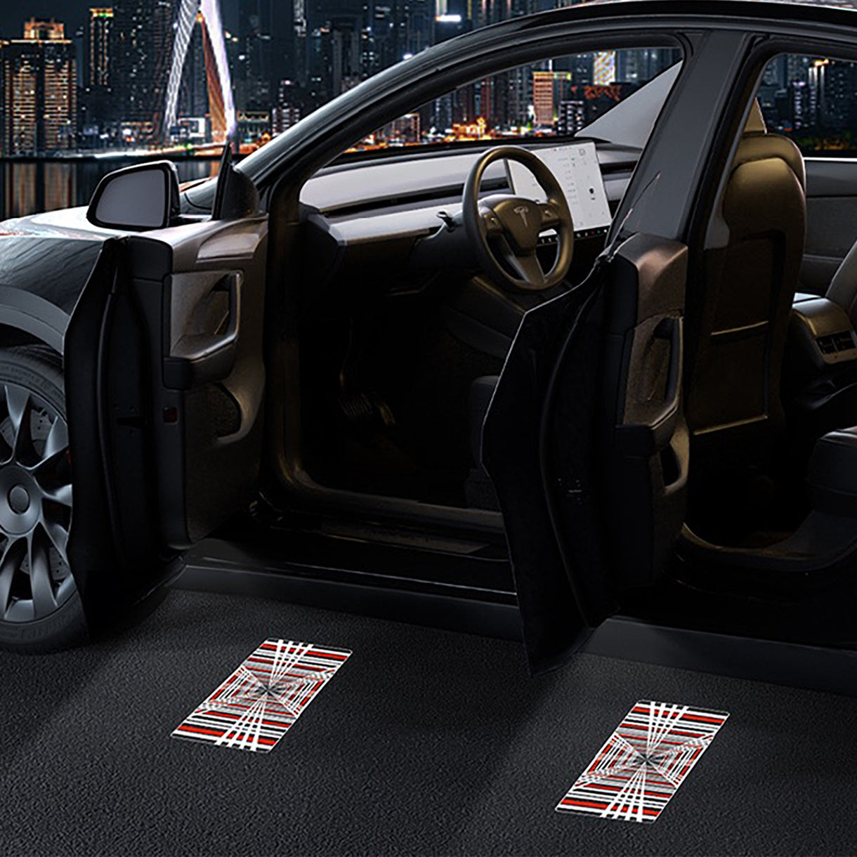 Tesla Projector Puddle Lights for Model 3 & Model 3 Highland / Model Y ...