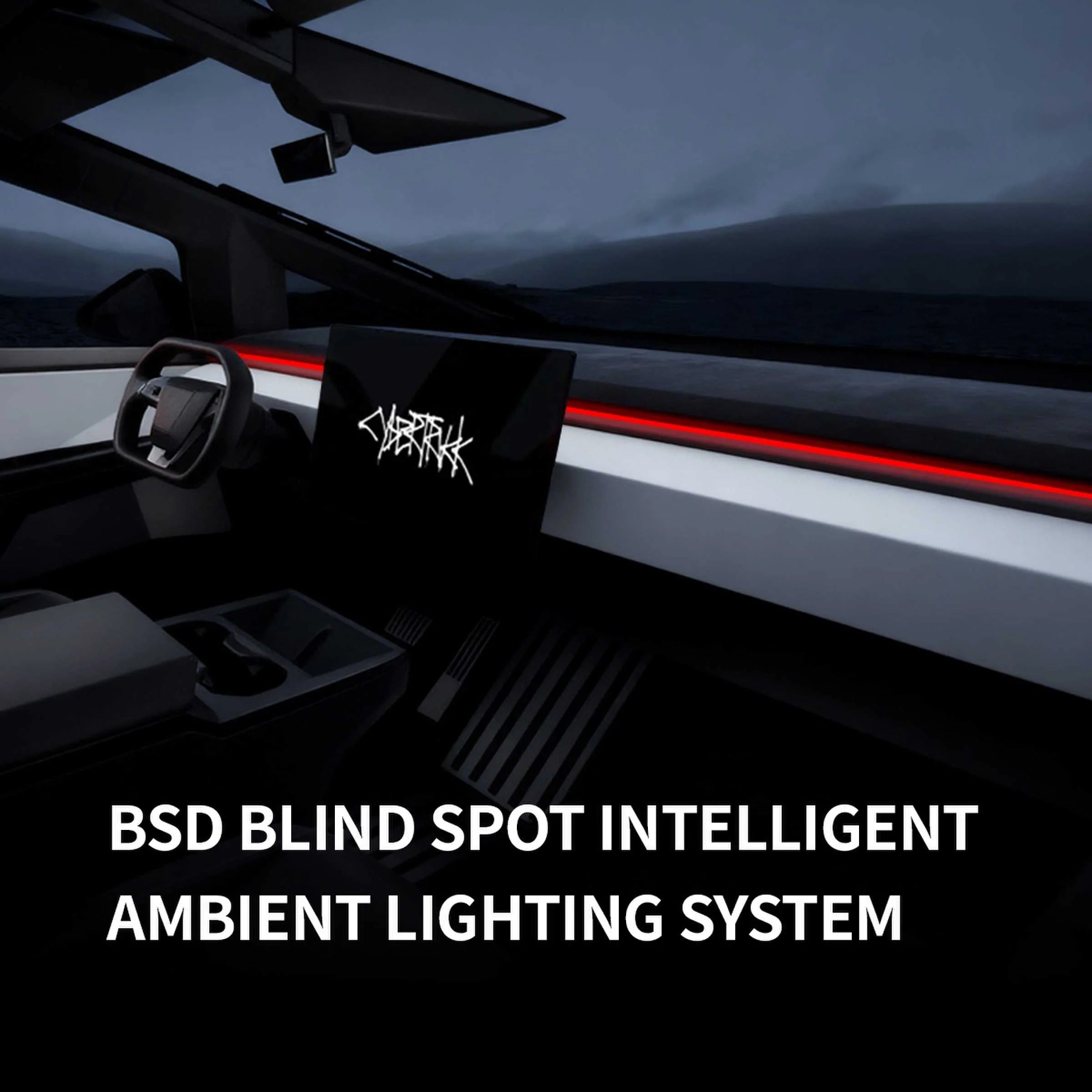 Tesla Cybertruck Blind Spot Alert Upgrade – Advanced LED Safety & Ambi ...