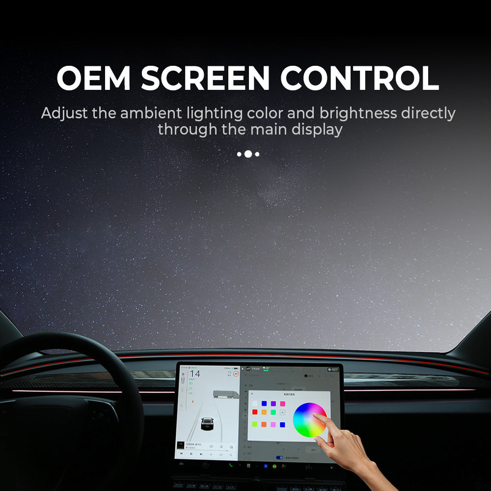Tesla Model 3/Y LED Ambient Light Kit 2017–2025+ | RGB & Alerts – Yeslak