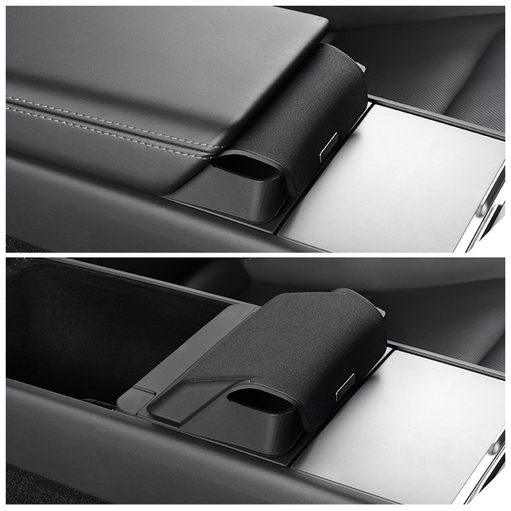 Tesla Model 3/Y Center Console Armrest Flip-Top Sunglasses Storage Box ...