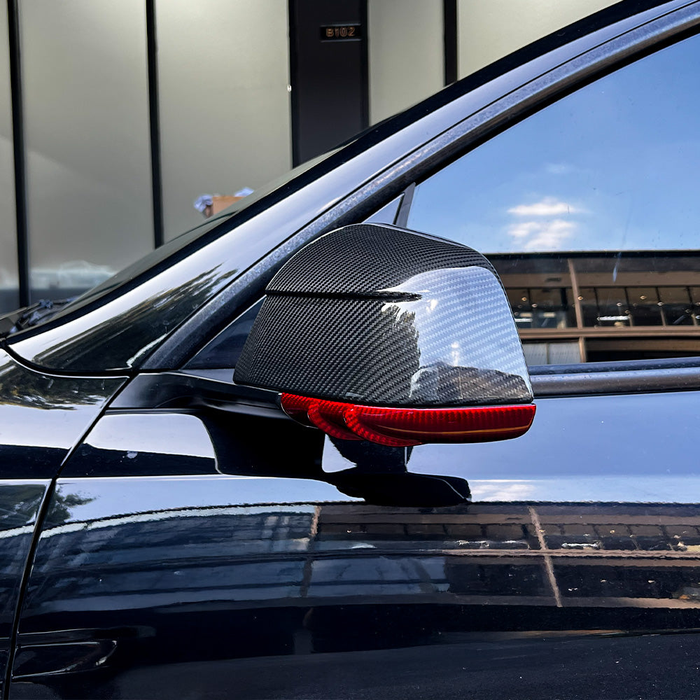Tesla Model Y Carbon Fiber Mirror Covers 2020–2026+ Juniper Compatible ...