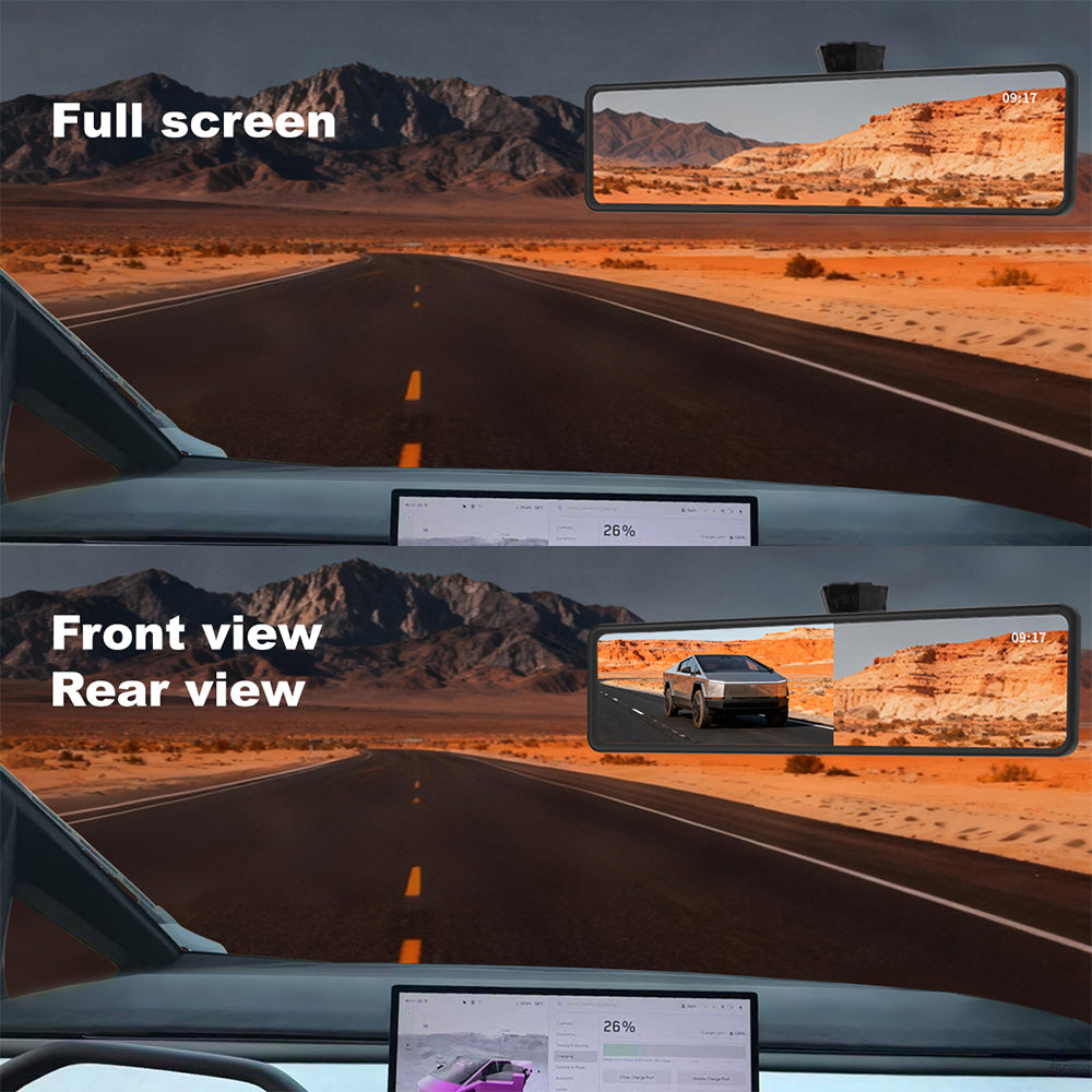 Cybertruck Rearview Mirror Dashcam 12" Live Streaming Recorder – Yeslak