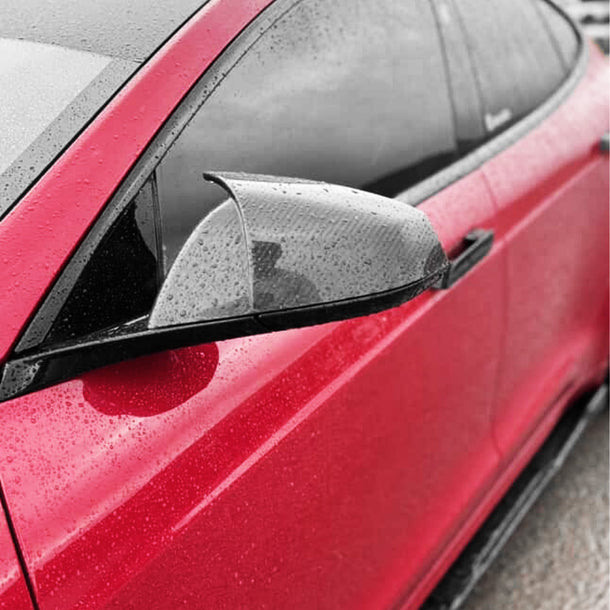 Carbon Fiber Mirror Caps for Tesla Model S/X (2014–2025) | YESLAK ...