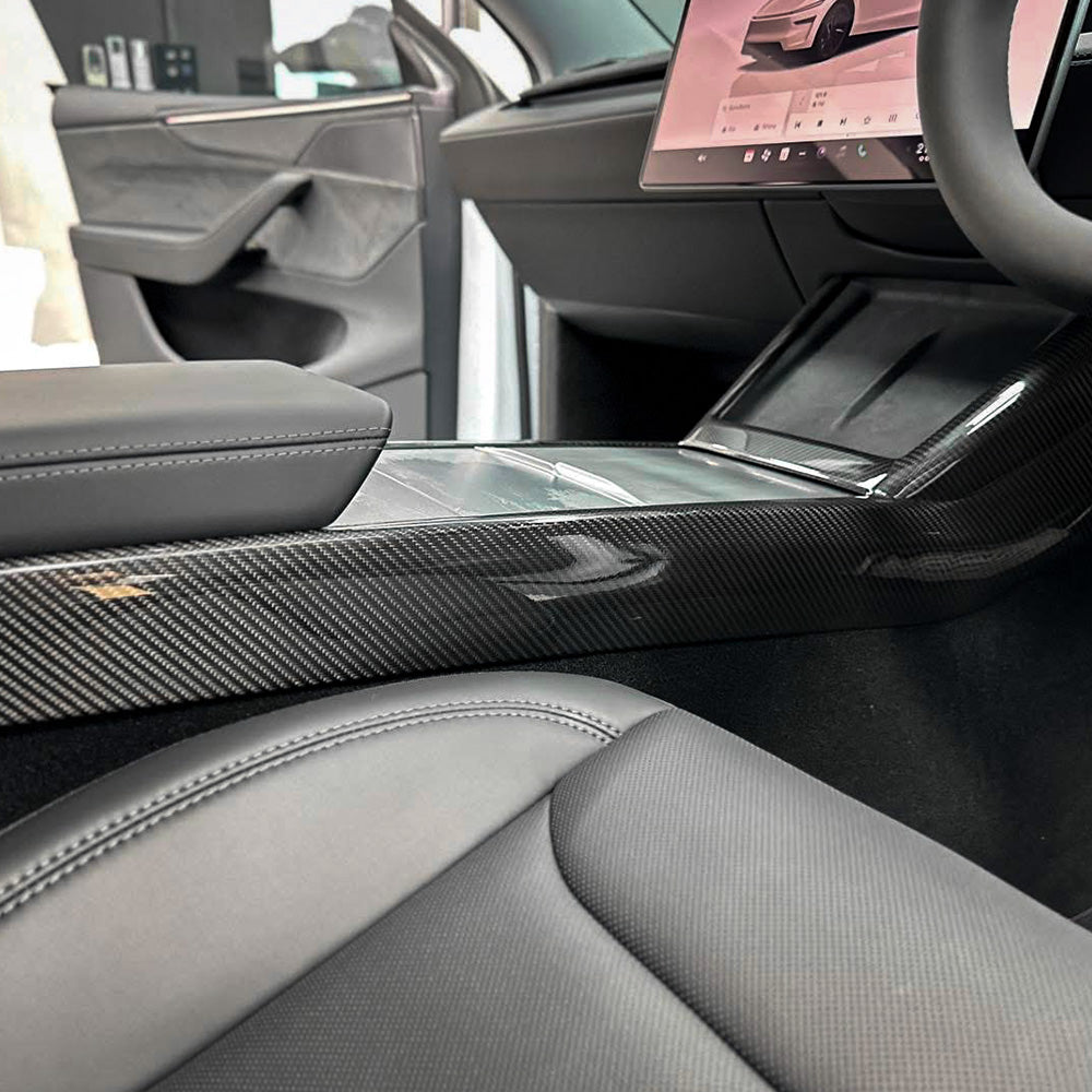Carbon Fiber Center Console Side Trim for 2025+ Tesla Model Y Juniper ...